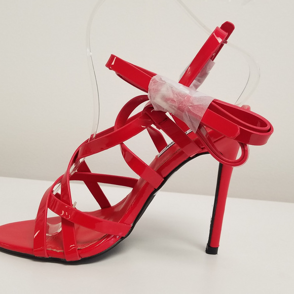 Shoes | Womens Red Strappy High Heel Sandals | Poshmark